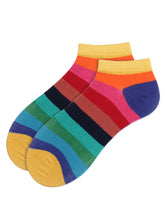 Multicolored Socks for Men and Women: Striped Ankle Socks