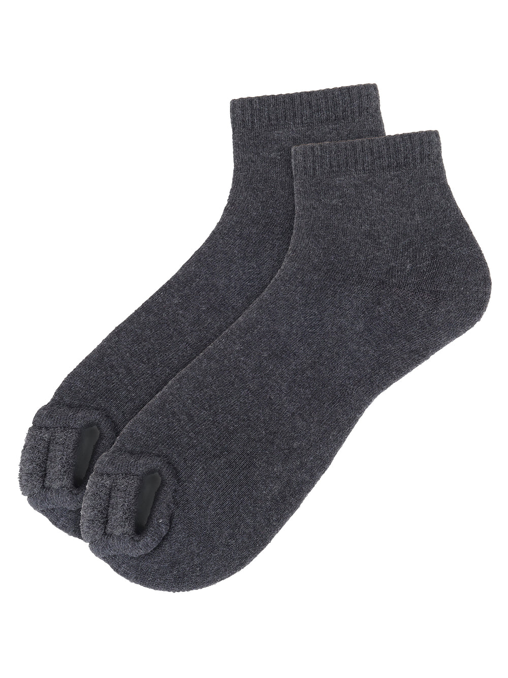 Grey Foot Alignment Socks with Toe Separators | Open Toe Socks